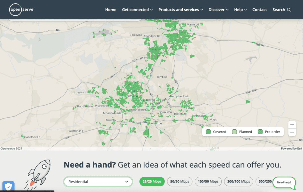 Openserve Fibre Coverage Map - Find Coverage in Your Area